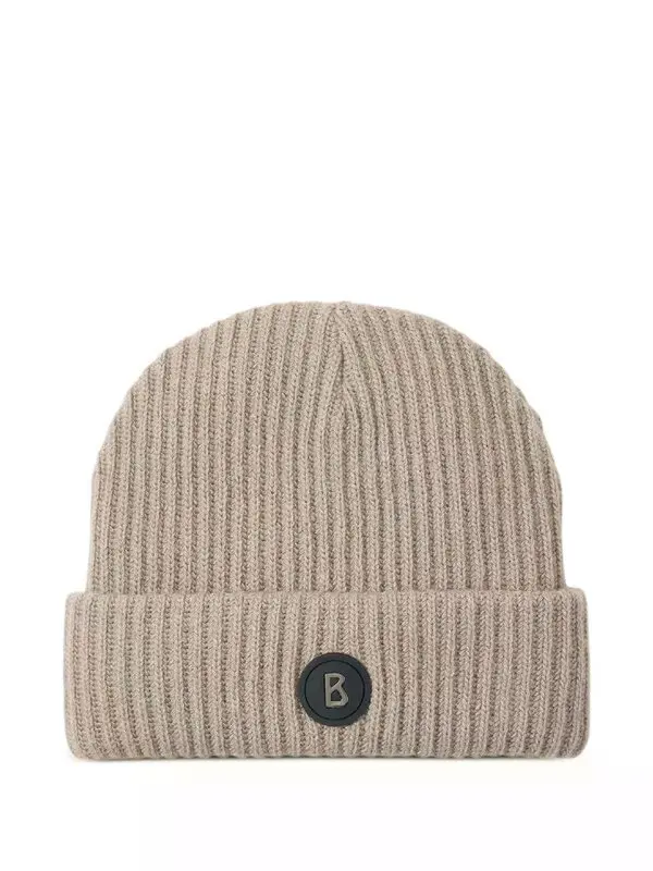 Bogner Ribbed Logo-patch Beanie - Neutrals
