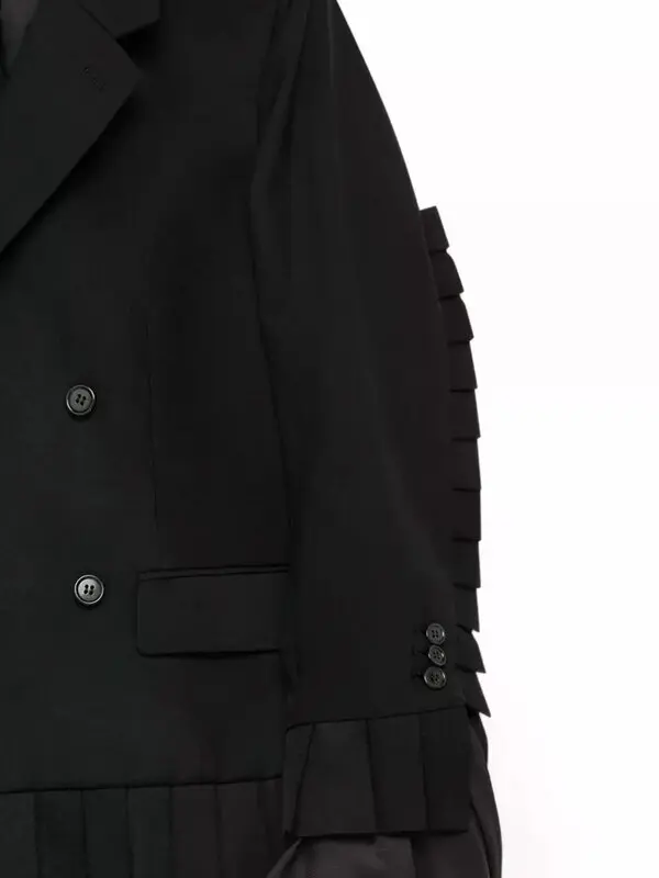 Noir Kei Ninomiya Ruffled Double-breasted Blazer