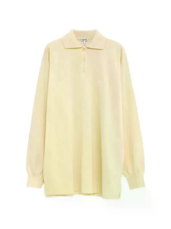 Loewe Button Embroidered Polo Shirt - Yellow