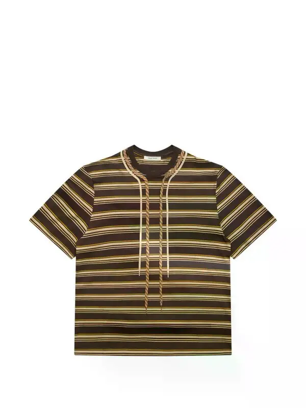 CRAIG GREEN Striped-pattern Rope-detail T-shirt