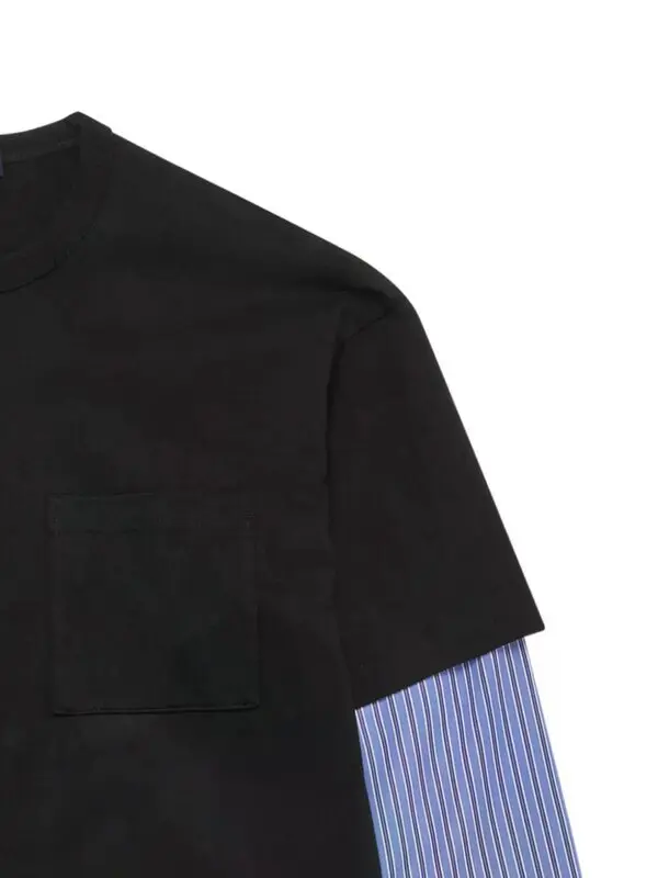 Comme Des Garçons Layered-panel Chest-pocket T-shirt