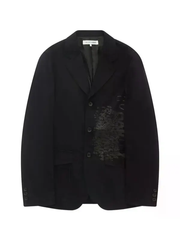 Comme Des Garçons X Dan Perjovschi Single-breasted Blazer - Blue