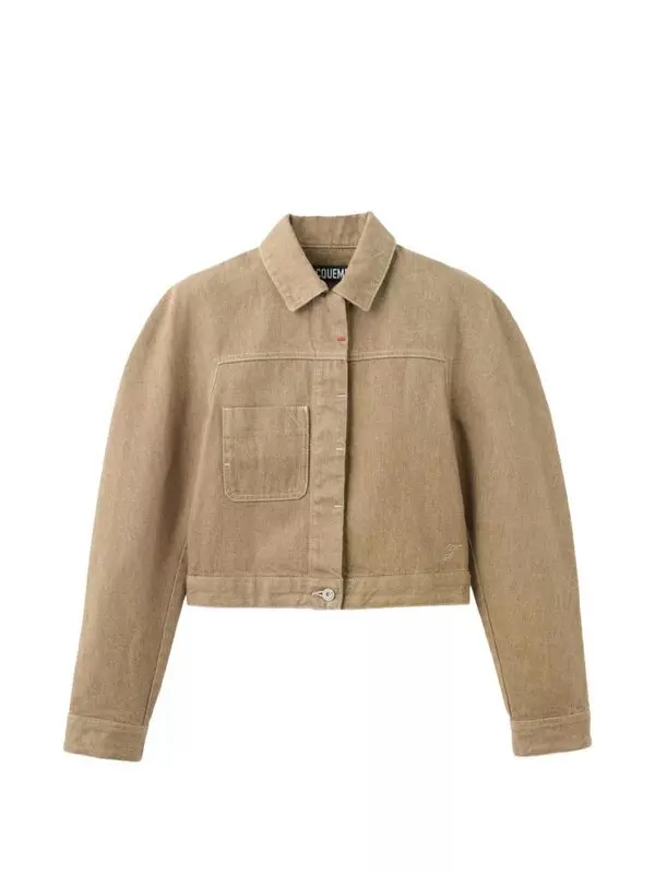 Jacquemus The Ovalo Cargo Cotton Jacket - Neutrals