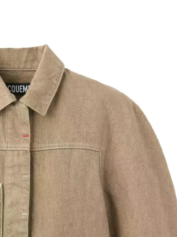 Jacquemus The Ovalo Cargo Cotton Jacket - Neutrals