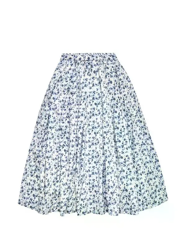 BERGFABEL Matilde Floral Midi Skirt - White