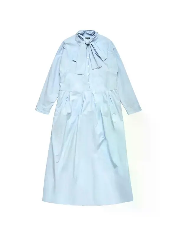 BERGFABEL Pleated Bow Midi Dress