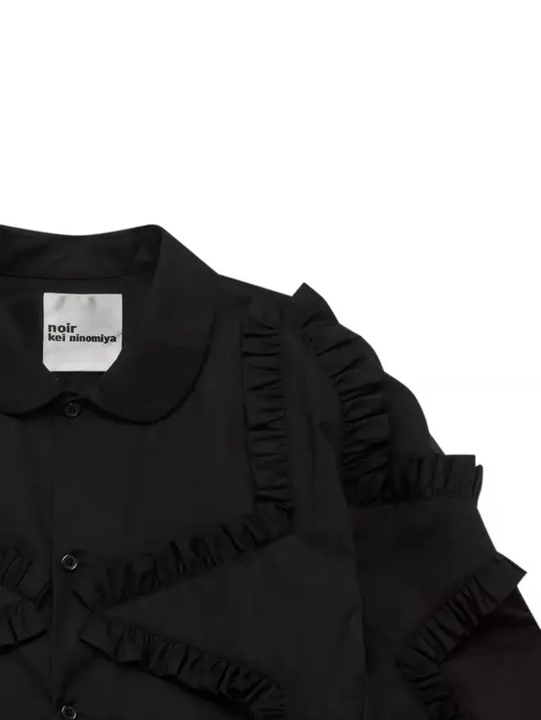 Noir Kei Ninomiya Ruffled-trim Short-sleeve Shirt