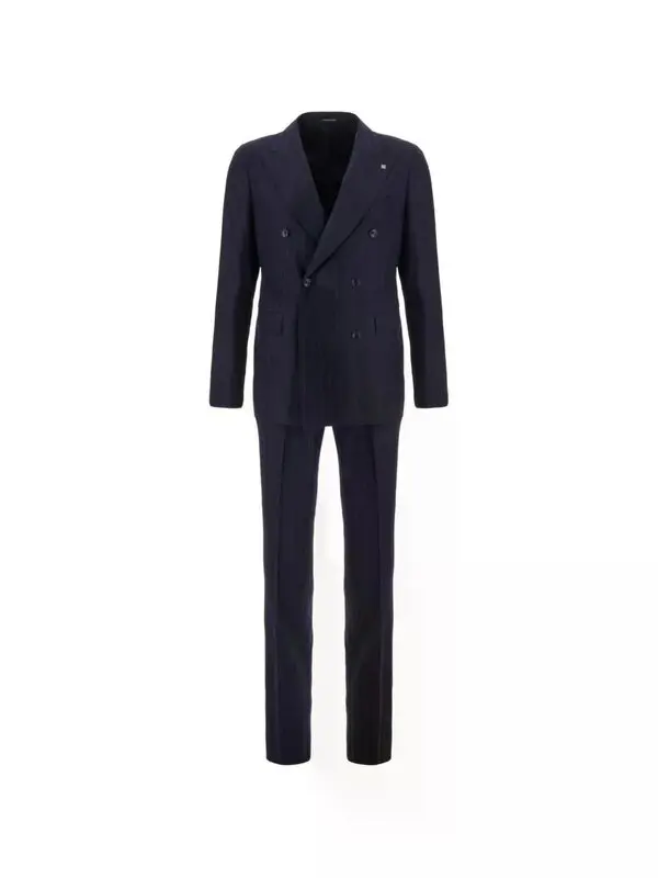 Tagliatore Pinstripe Double-breasted Suit - Blue