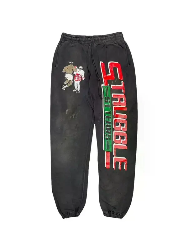 DENIM TEARS X Saint Michael Struggle Logo Sweatpants - Grey