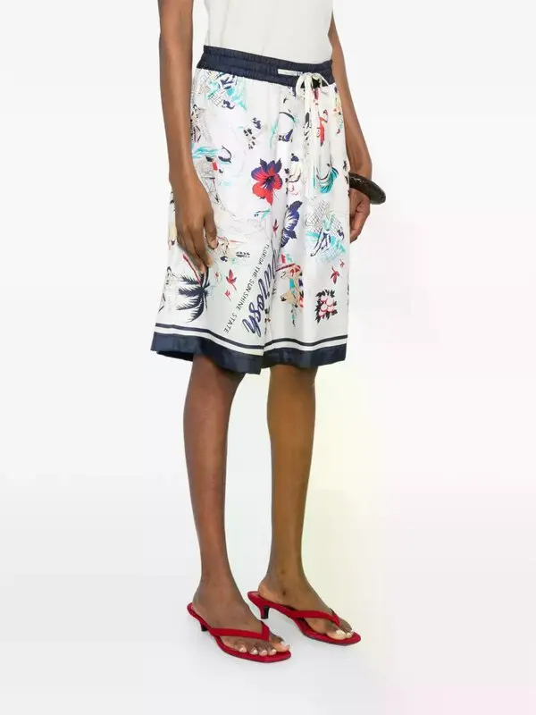 P.a.r.o.s.h Scard Floral-print Shorts