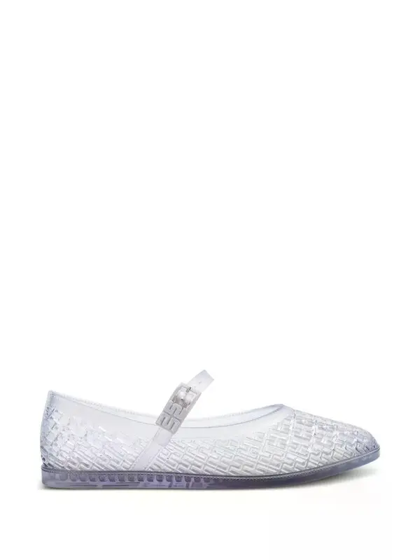 Melissa Harper Buckle-strap Ballet Flats - White