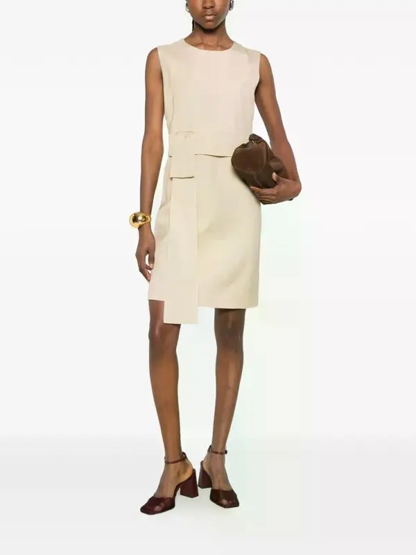 P.a.r.o.s.h Rania Belt Mini Dress - Neutrals