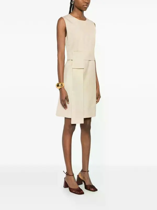 P.a.r.o.s.h Rania Belt Mini Dress - Neutrals