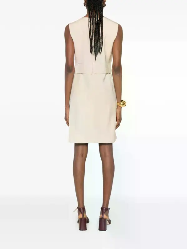 P.a.r.o.s.h Rania Belt Mini Dress - Neutrals