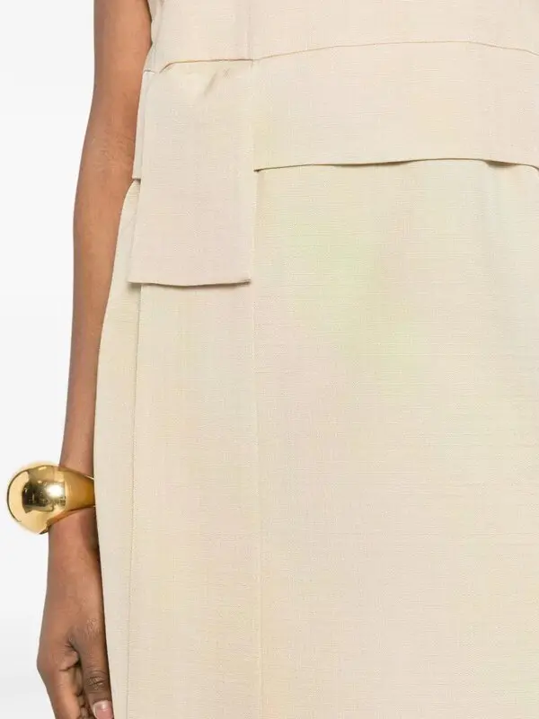 P.a.r.o.s.h Rania Belt Mini Dress - Neutrals