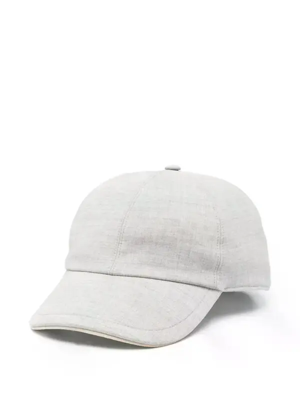 Eleventy Contrast Trim Baseball Cap - Grey
