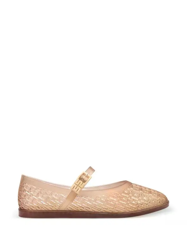 Melissa Harper Buckle-strap Ballet Flats - Neutrals