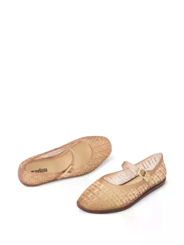 Melissa Harper Buckle-strap Ballet Flats - Neutrals