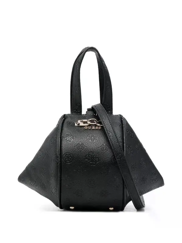 Guess Mini Anise Embossed Geometric Tote Bag - Black