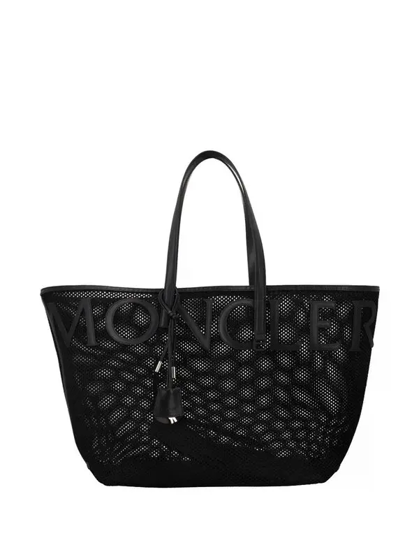 Moncler Logo Detail Shopper Tote Bag - Black