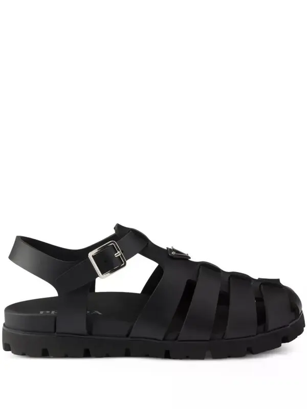 Prada Triangle-logo Sandals