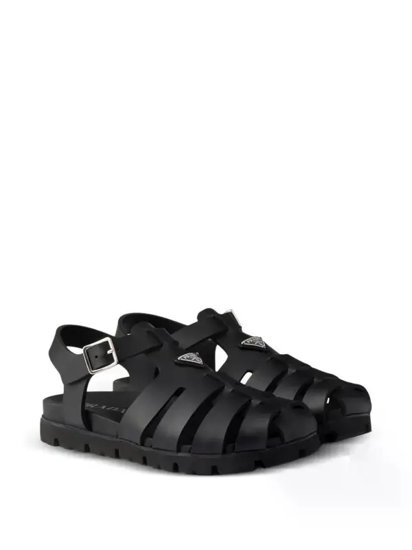 Prada Triangle-logo Sandals