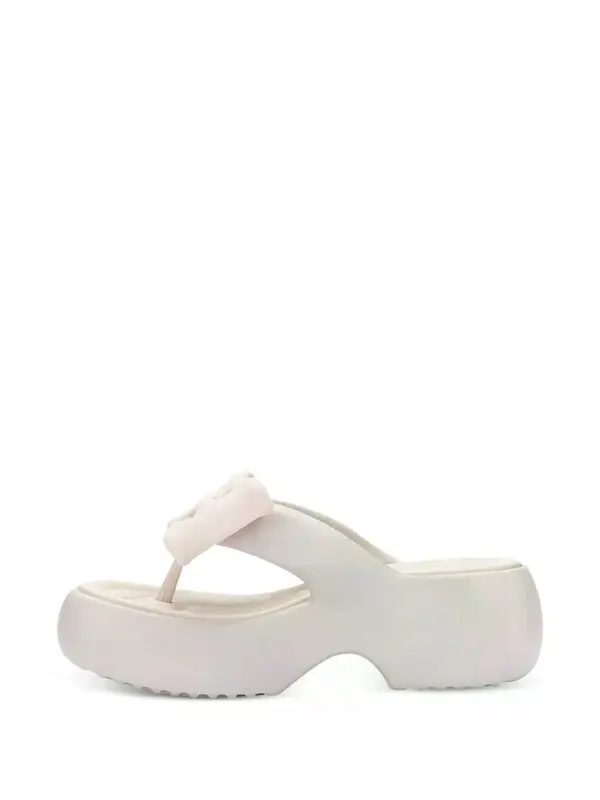 Melissa Free Fuzzy Platform Bow Flip-flops