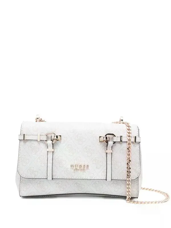 Guess Patterned Chain Shoulder Bag - Grey