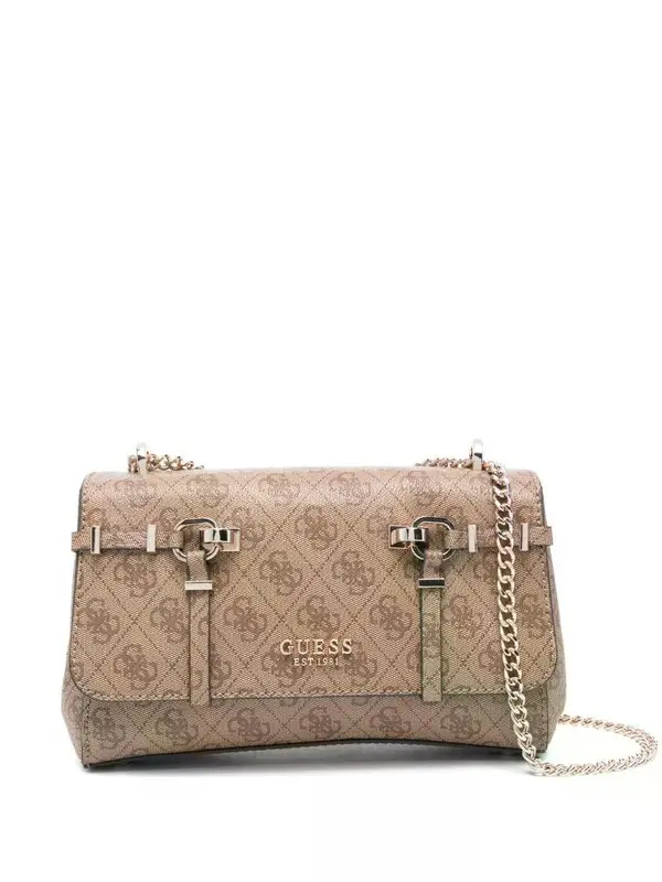 Guess Buckle Patterned Cross Body Bag - Neutrals