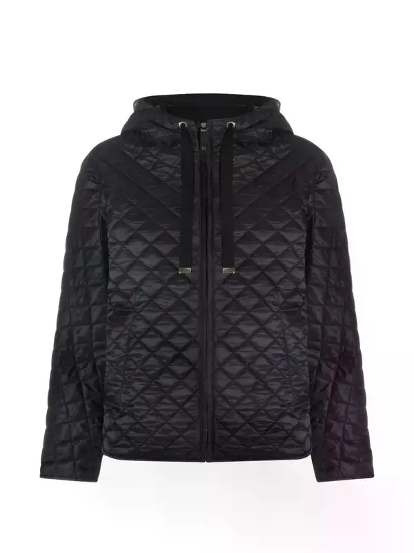 Max Mara Giorno Quilted Hooded Jacket - Black
