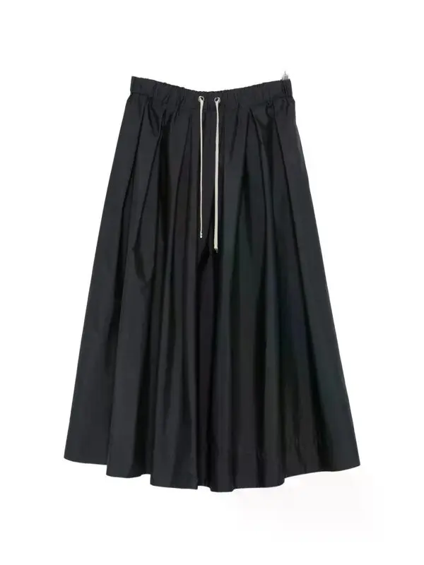 Max Mara Pineta Drawstring Pleated Midi Skirt - Blue