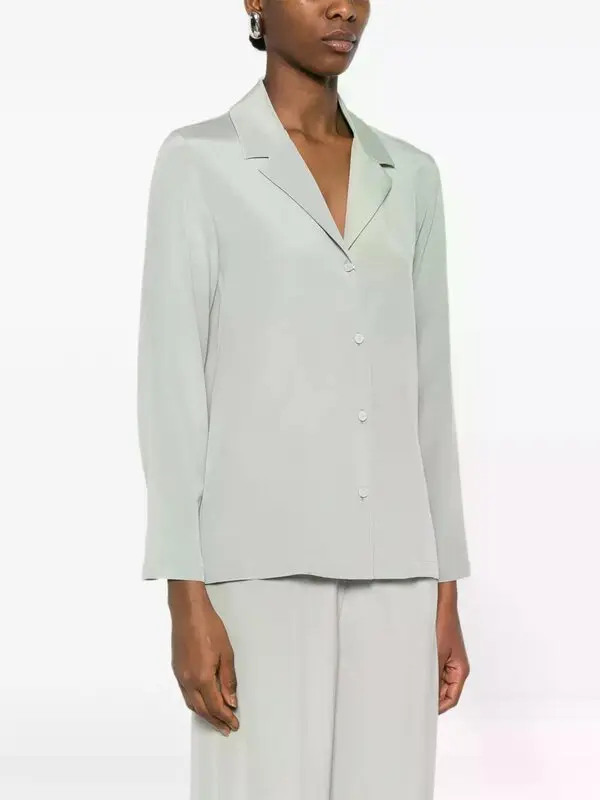 Max Mara Collared Buttoned Shirt - Green