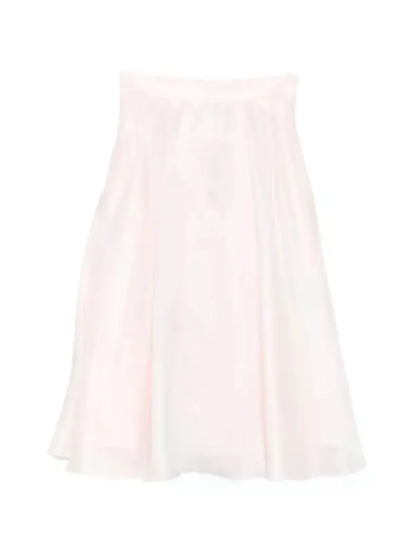 Max Mara Silk A-line Skirt - Pink