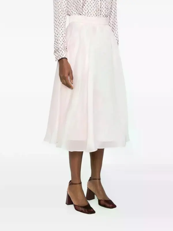 Max Mara Silk A-line Skirt - Pink