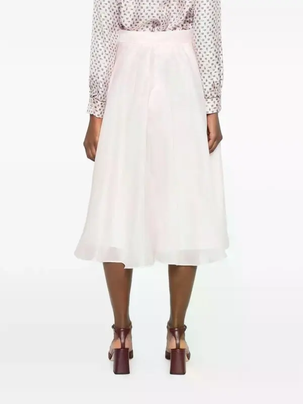 Max Mara Silk A-line Skirt - Pink