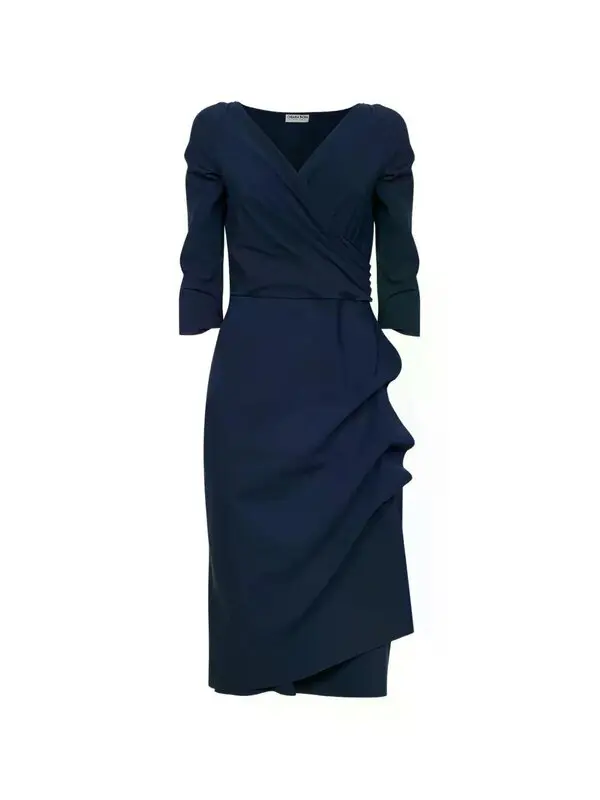 Chiara Boni La Petite Robe Wrap Midi Dress - Blue