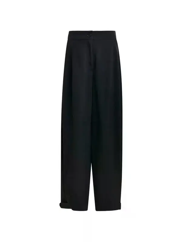 Essentiel Antwerp Barrel-leg Pleated Trousers - Black