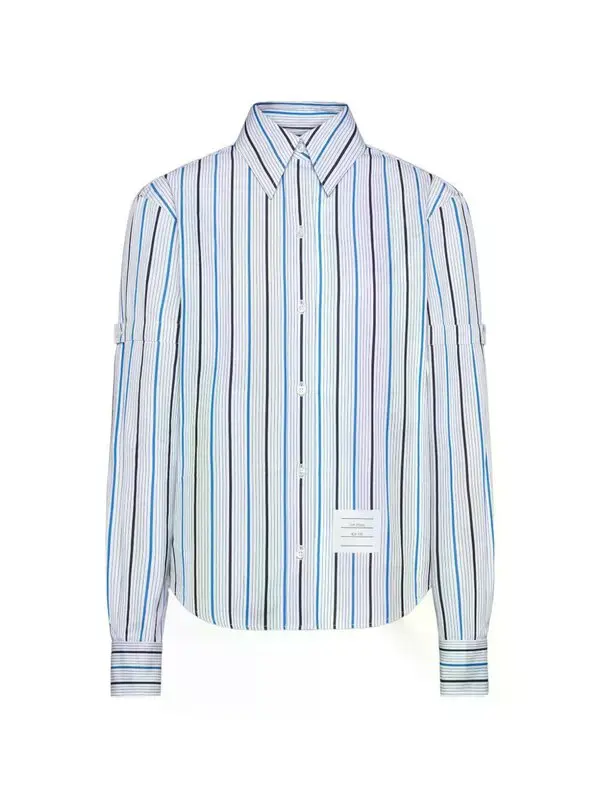 Thom Browne Bar-stripe Armband Shirt - White