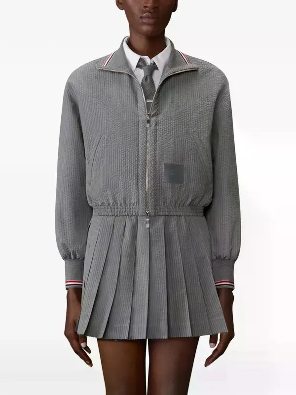 Thom Browne Zip-fastening Patch-detailed Jacket