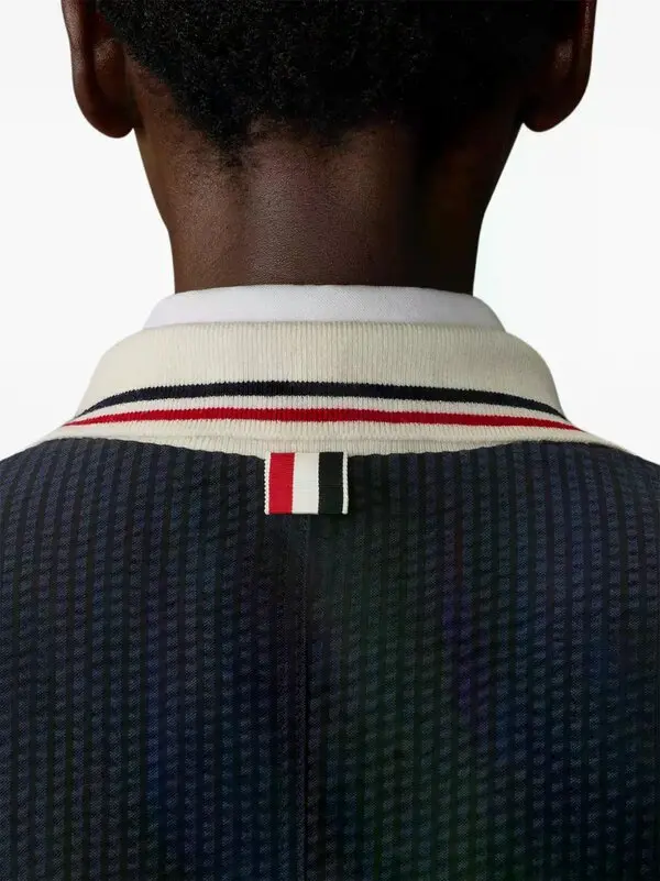 Thom Browne Zip-fastening Patch-detailed Jacket - Grey