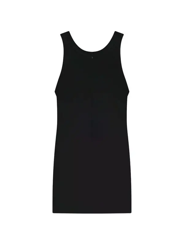 TOTEME Curved Satin Tank Top - Black