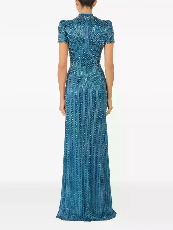 Jenny Packham Amber Embellished Maxi Dress - Blue