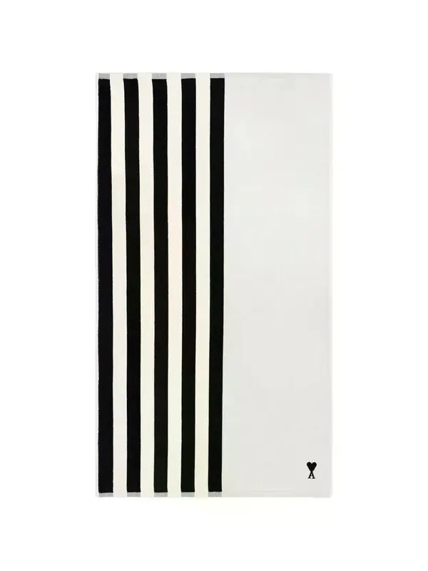 Ami Striped Beach Towel - White