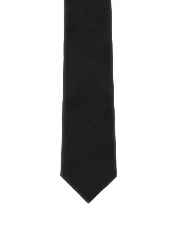 Corneliani Pointed-tip Neck Tie - Black