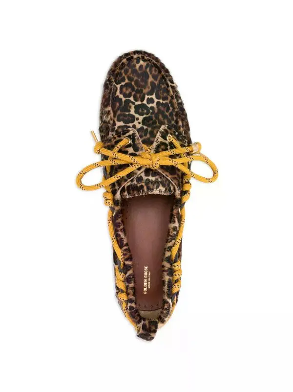 GOLDEN GOOSE Leopard Print Loafers - Neutrals