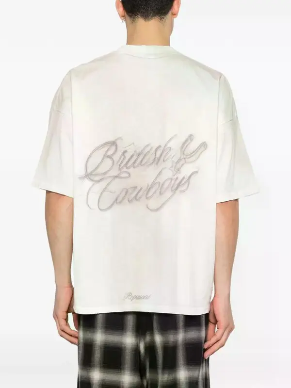 REPRESENT Skull-print T-shirt - Neutrals