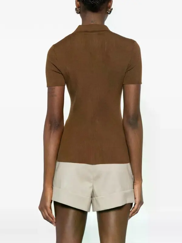 Max Mara Albero V-neck Top - Brown