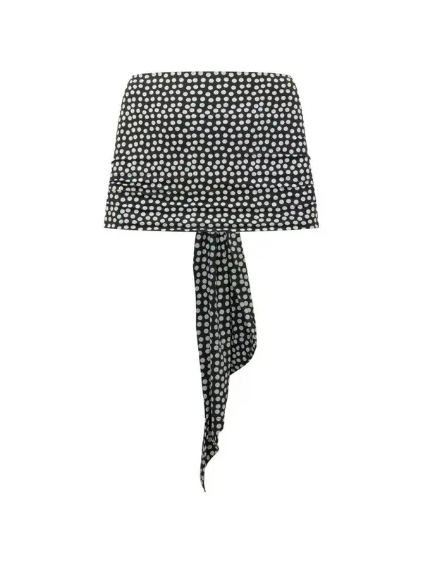 Chiara Boni La Petite Robe Polka-dot Scarf - Black