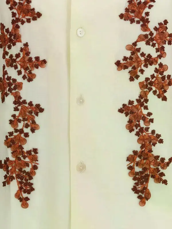 BAZISZT Floral Embellished Shirt