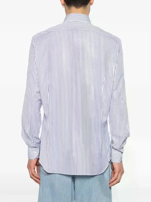MAZZARELLI Striped Button-down Shirt - White